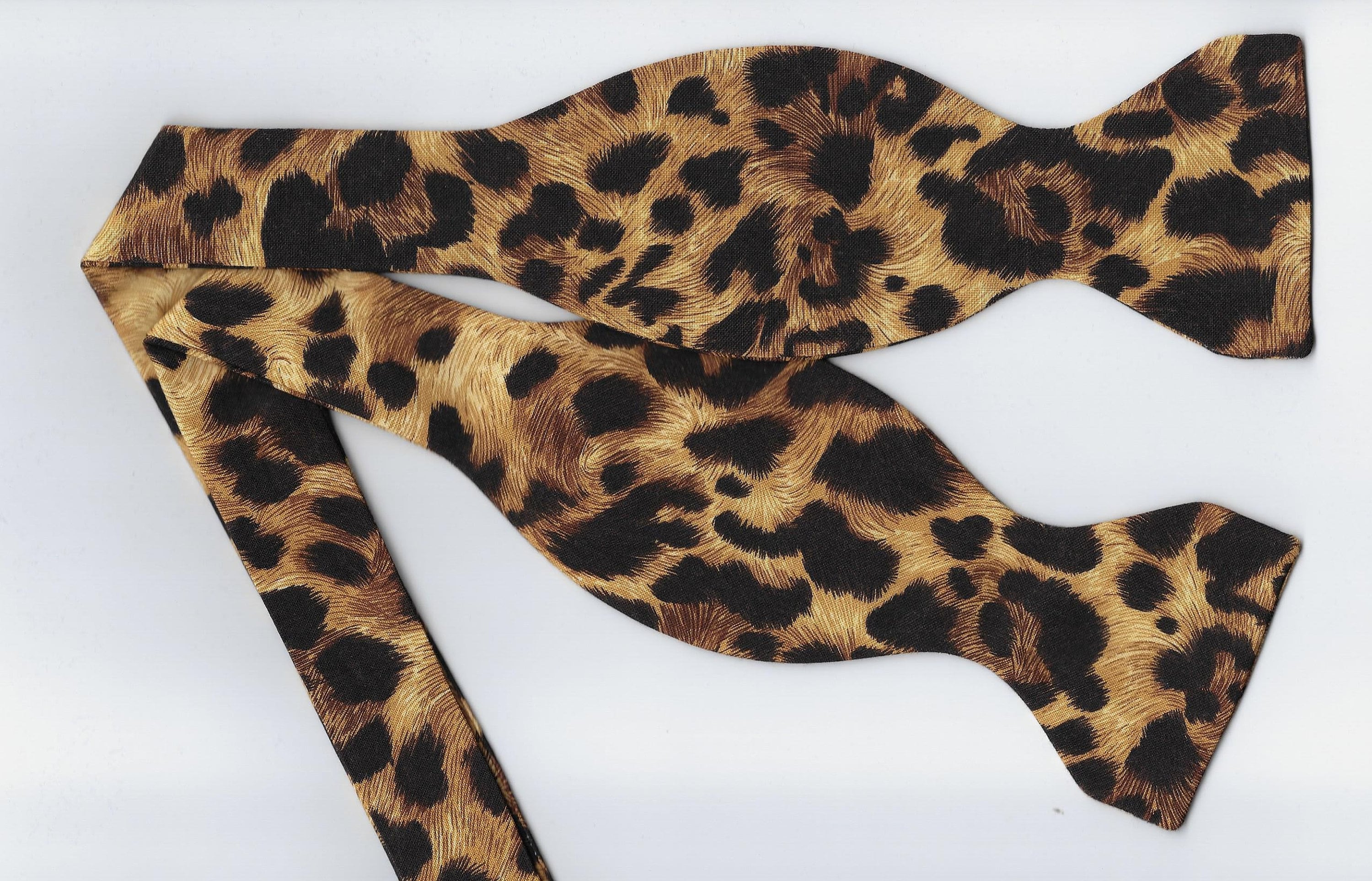 Leopard Print Bow Tie Brown Leopard Spots on Tan Self-tie or - Etsy