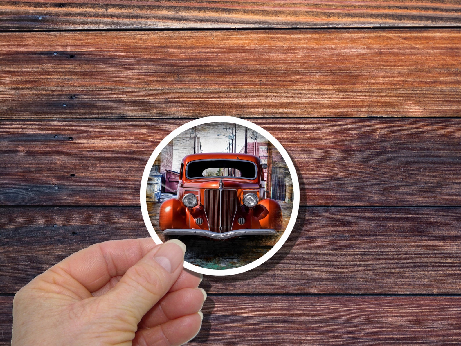 Set of 6 Route 66 Stickers (set 3) Vintage Cars, Retro License Plates ...
