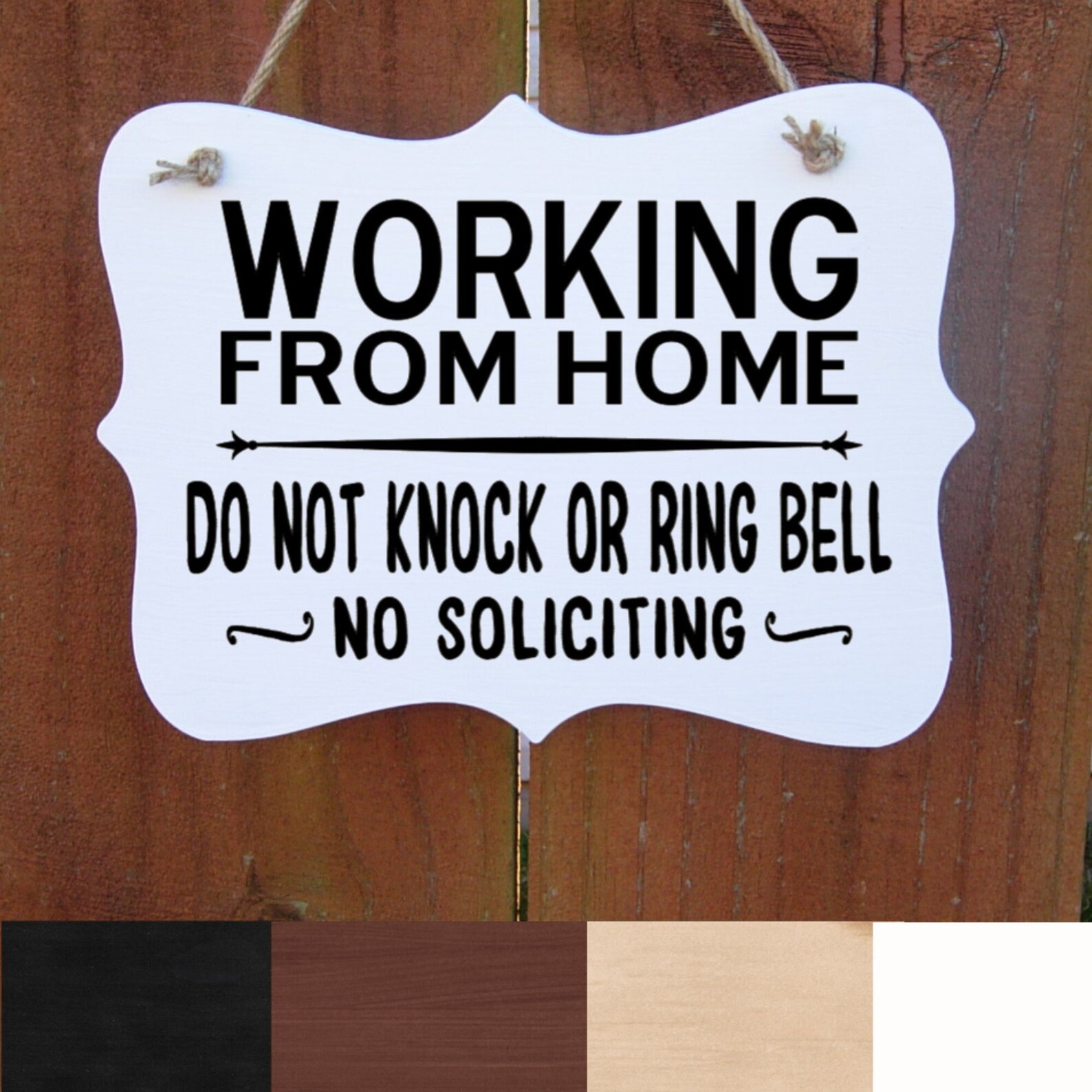 Working From Home Sign Do Not Knock or Ring Bell No - Etsy