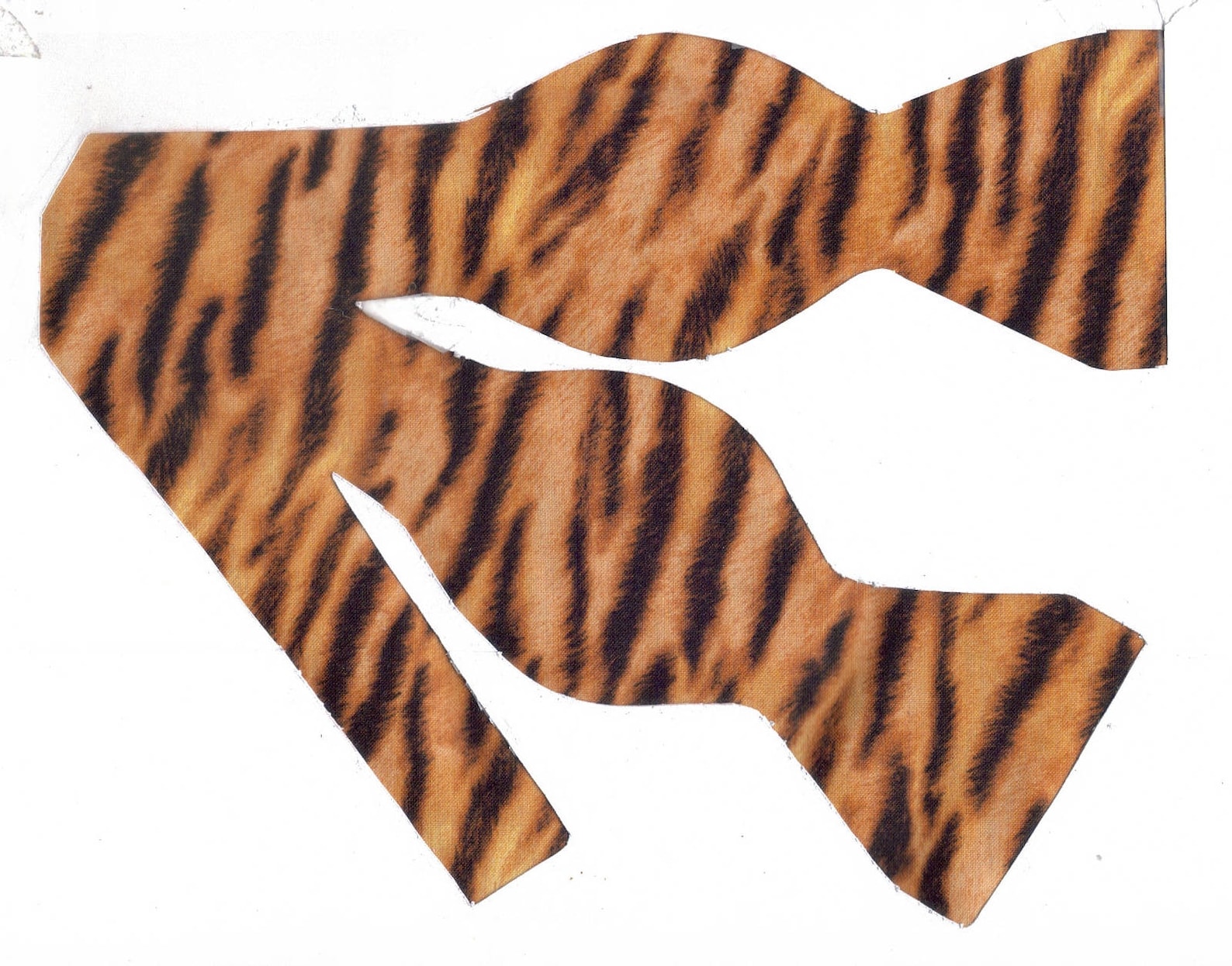 Tiger Print Bow Tie Furry Looking Tiger Stripes Self-tie or - Etsy
