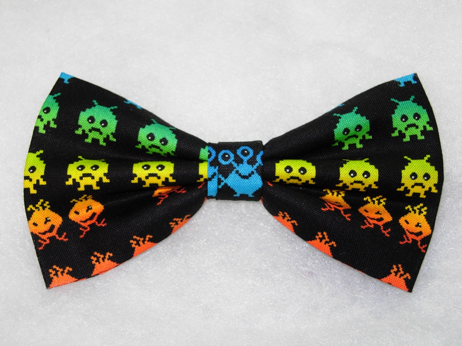 Video Game Bow Tie Colorful Space Aliens Pre-tied Bow Tie | Etsy
