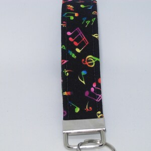 Music Teacher Key Fob, Neon Musical Notes, Band Teacher Lanyard, Cell ...