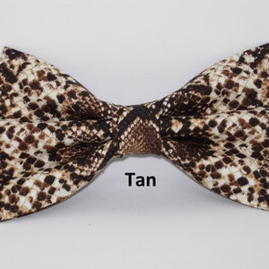 Snake Skin Bow Tie, Brown & Tan Snake Skin, Pre-tied Bow Tie, Wild ...