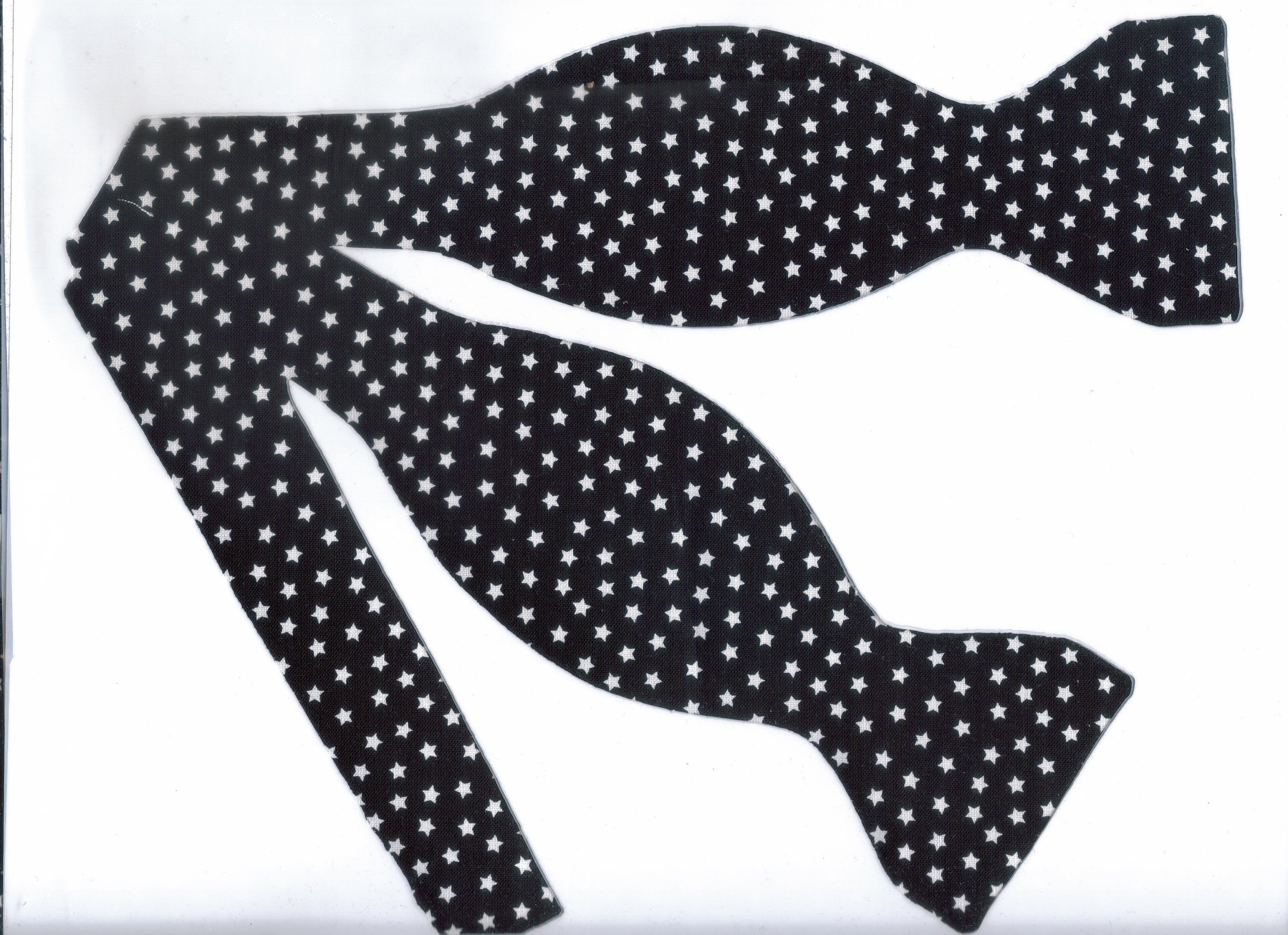 Star Bow Tie Mini White Stars on Black Self-tie or Pre-tied - Etsy