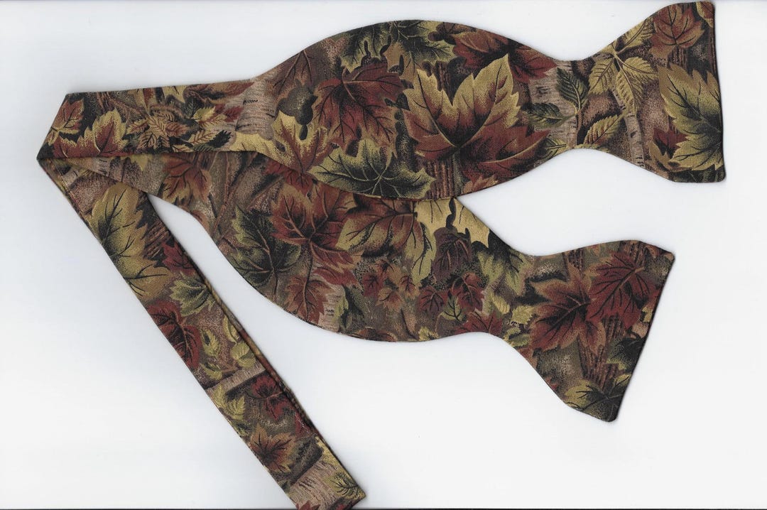 Forest Camo Bow Tie, Tree Leaves Camouflage, Self-tie or Pre-tied ...