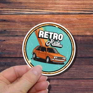 Set of 6 Retro Car Stickers (set 1) Vintage Metal Signs, Custom Hot Rod ...