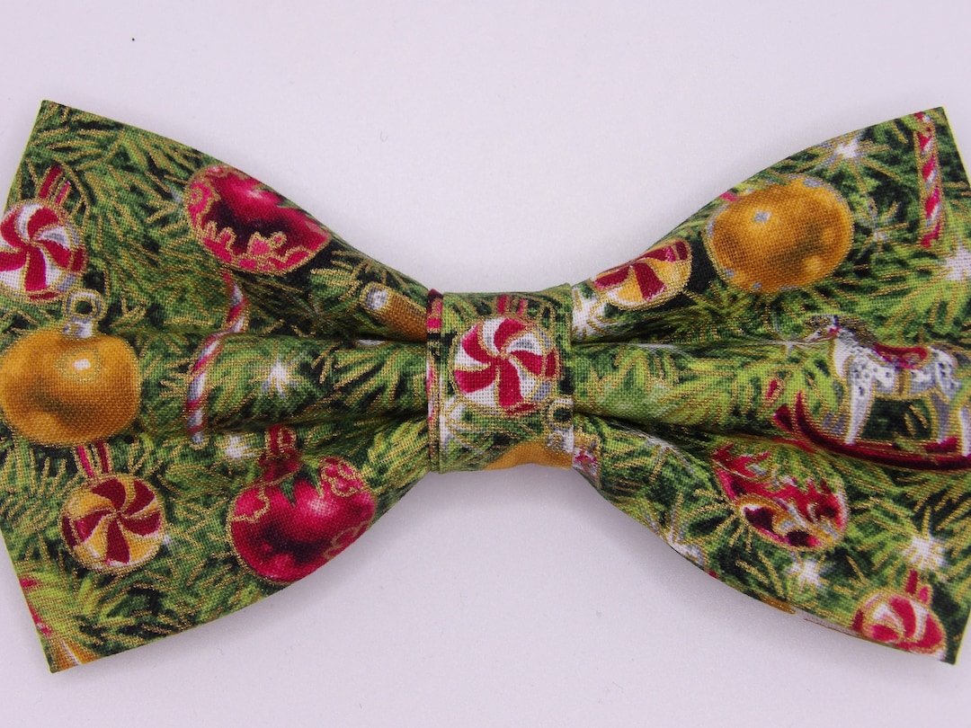 Christmas Bow Tie, Christmas Tree Ornaments, Pre-tied Bow Tie ...