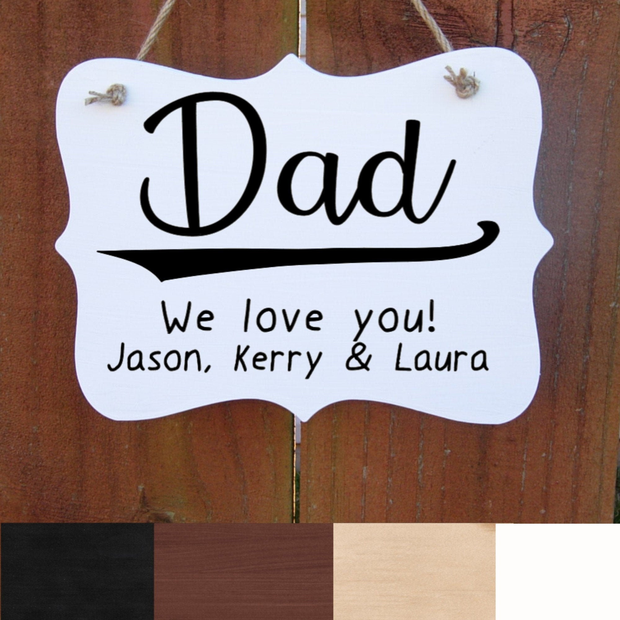 Father's Day Sign Dad We Love You Personalized With - Etsy