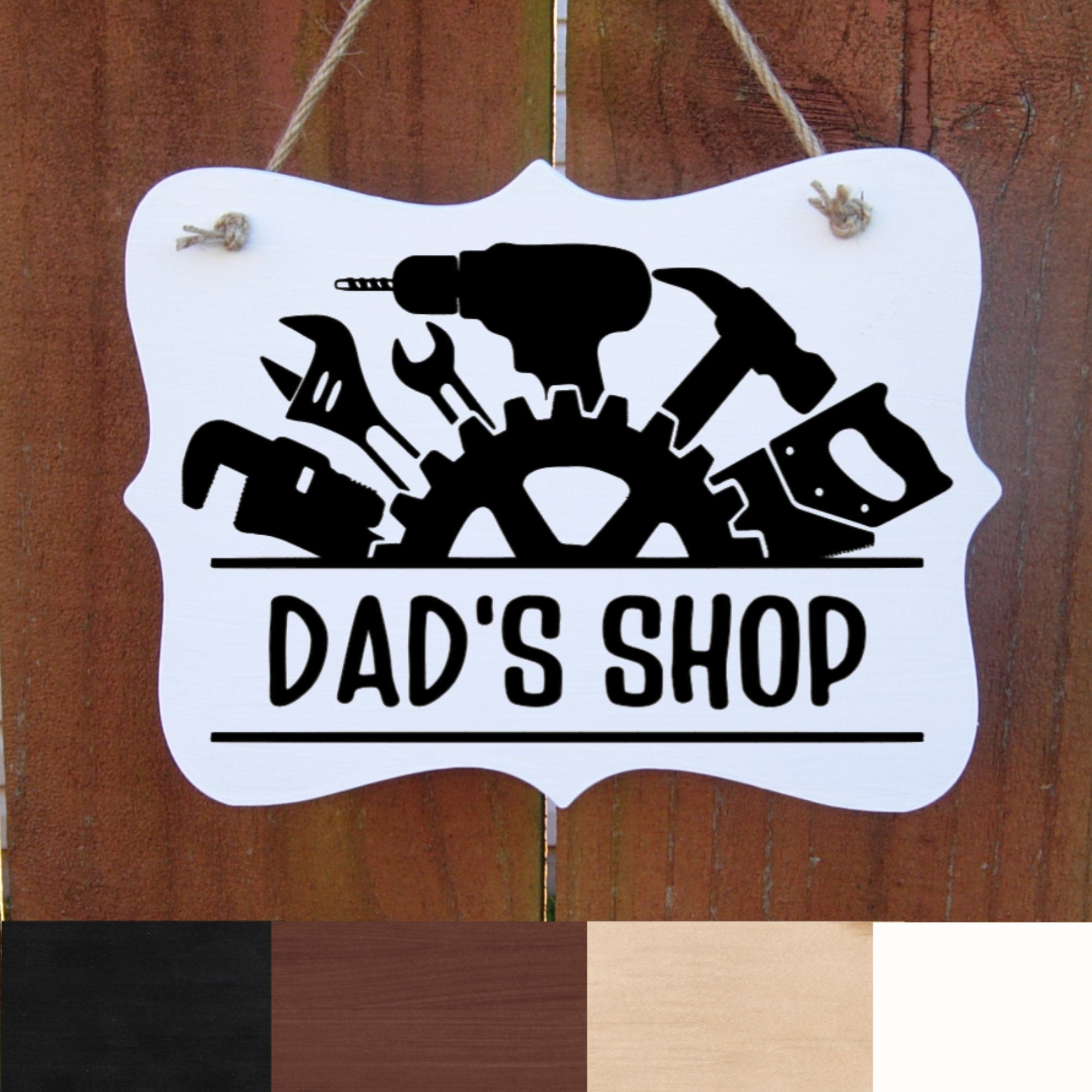 Man cave signs Wood shop Custom sign, Rustic vintage style sign -Custom ...