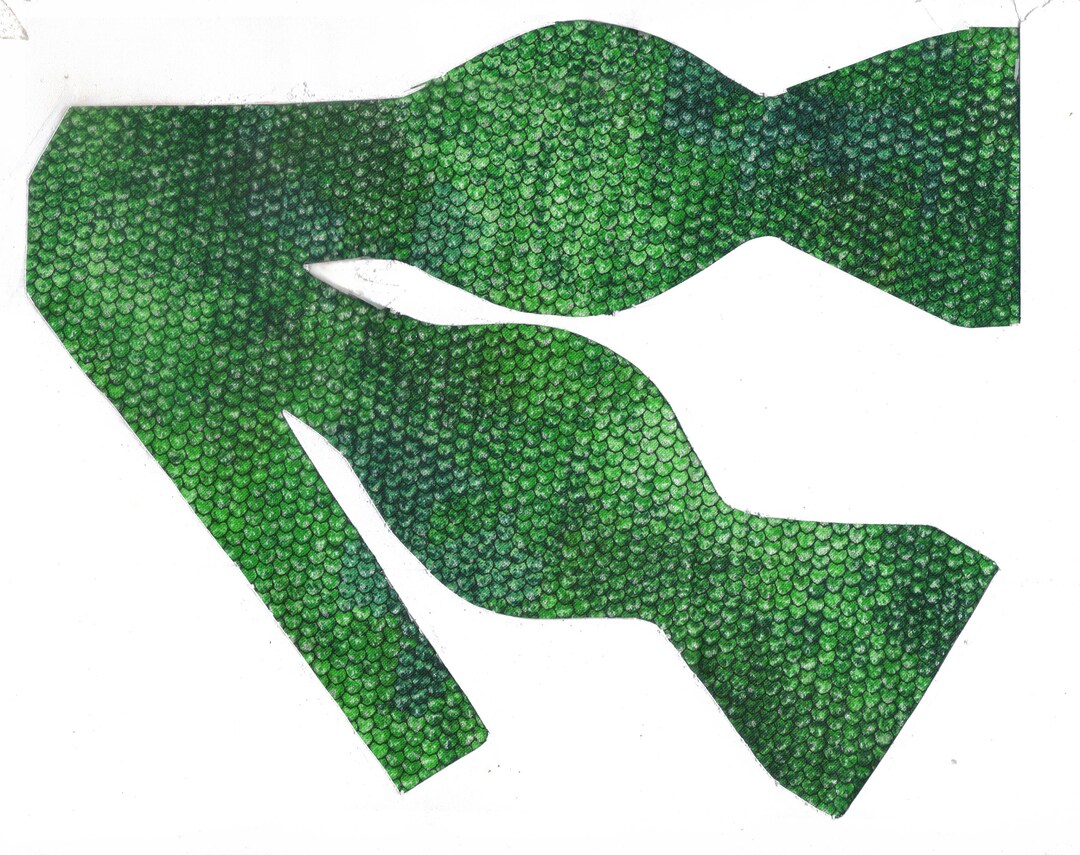 Snake Skin Bow Tie, Small Snake Skin Scales, Emerald Green, Self-tie or ...