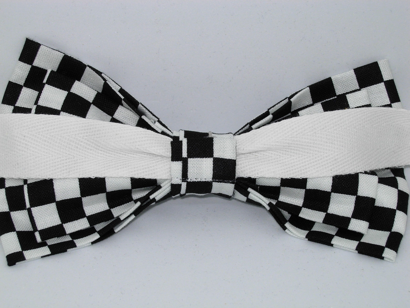 Black & White Check Bow Tie | Pre-tied Bow Tie | Checkered Flag | Race ...
