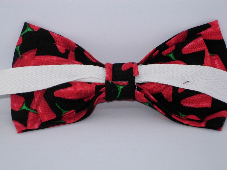 Red Chili Pepper Bow Tie | Self-tie or Pre-tied Cotton, Men, Boys, Pre ...
