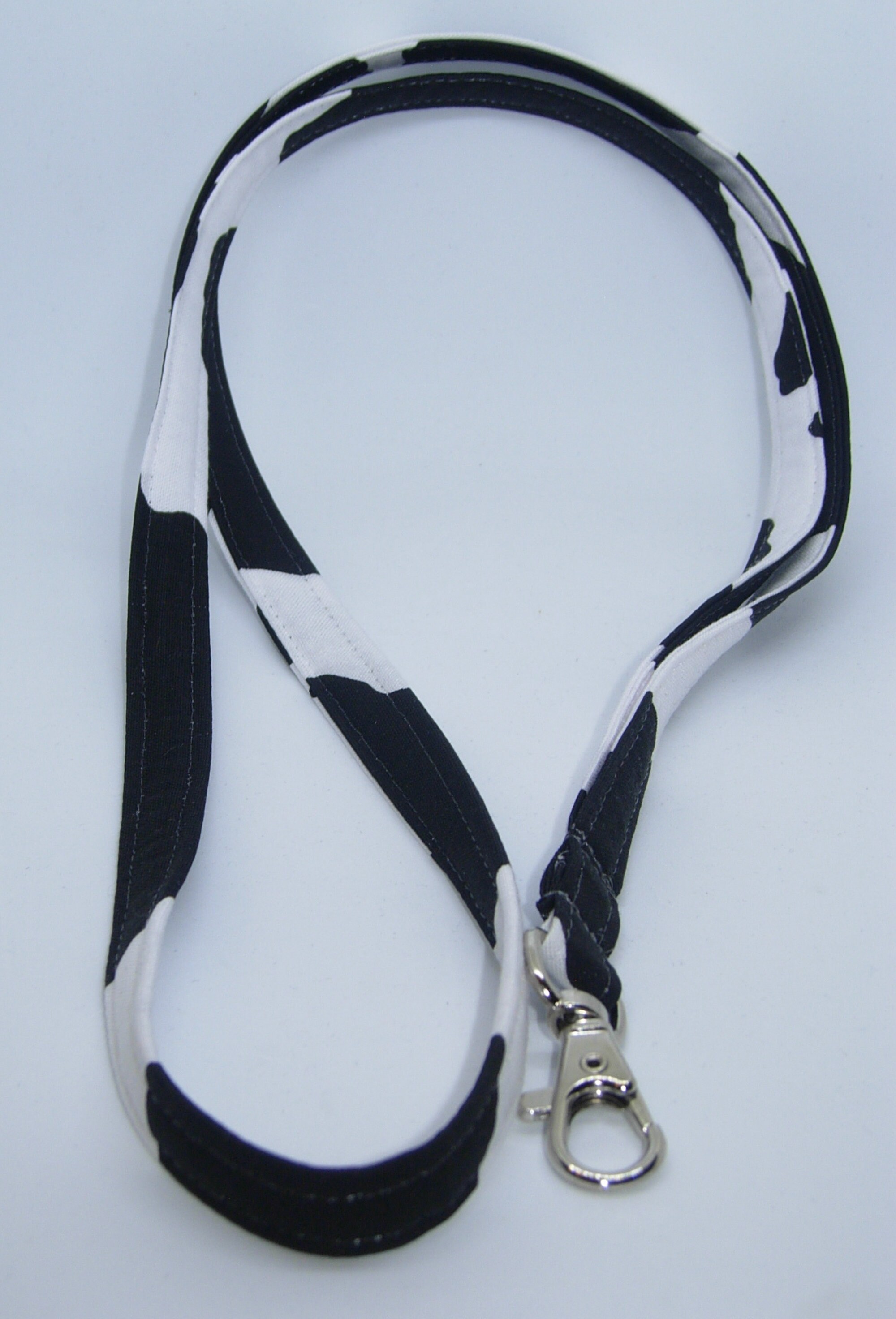 Cow Print Lanyard Black Cow Spot on White Cow Appreciation - Etsy