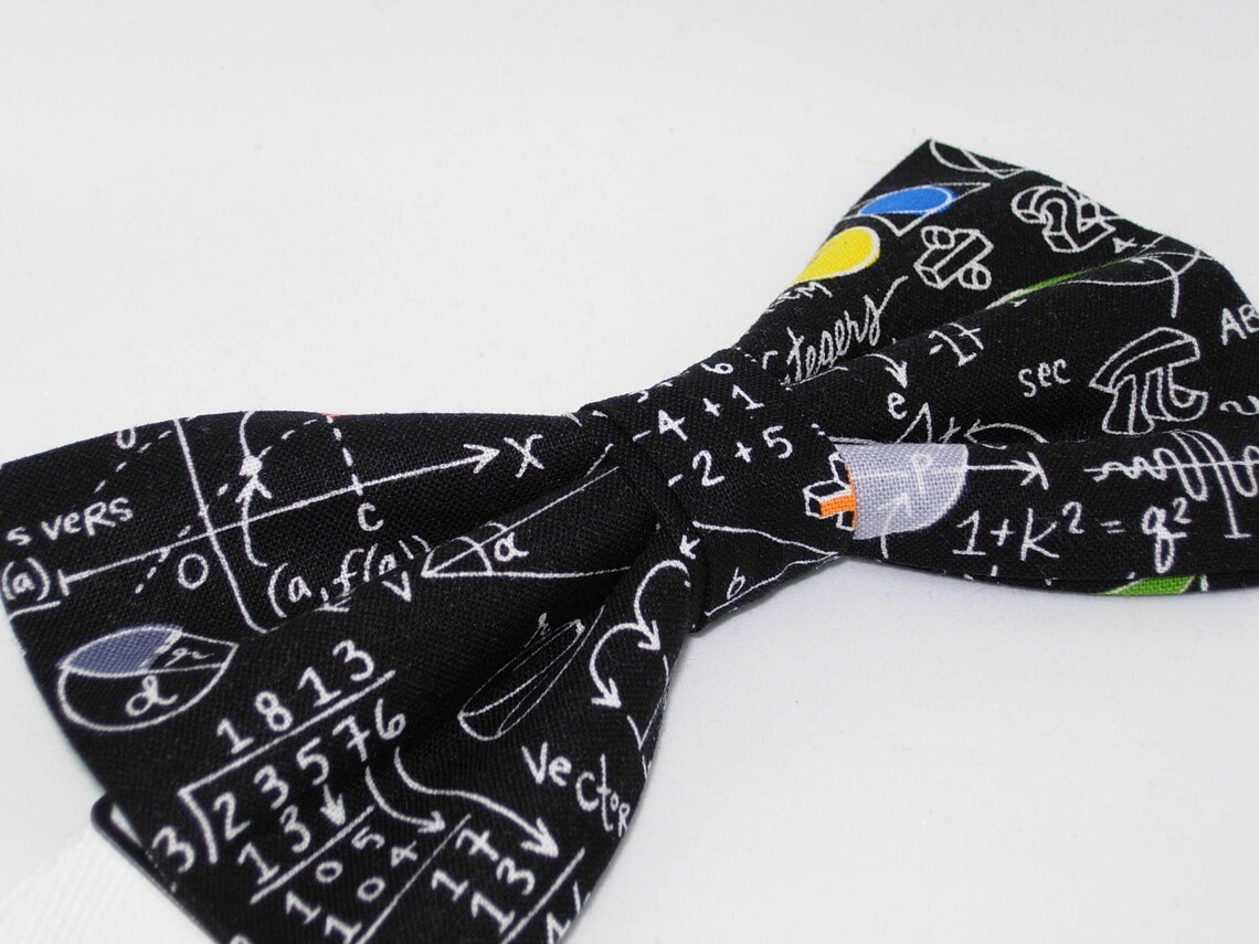 Geometry Bow Tie, Math Equations, Colorful Shapes, Self-tie or Pre-tied ...