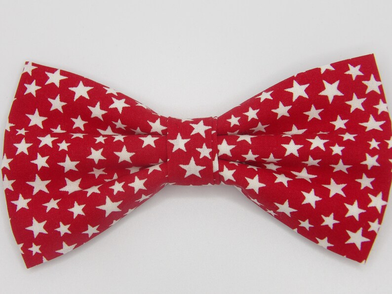 Star Bow Tie, White Stars on Red, Self-tie or Pre-tied, Astronomy ...