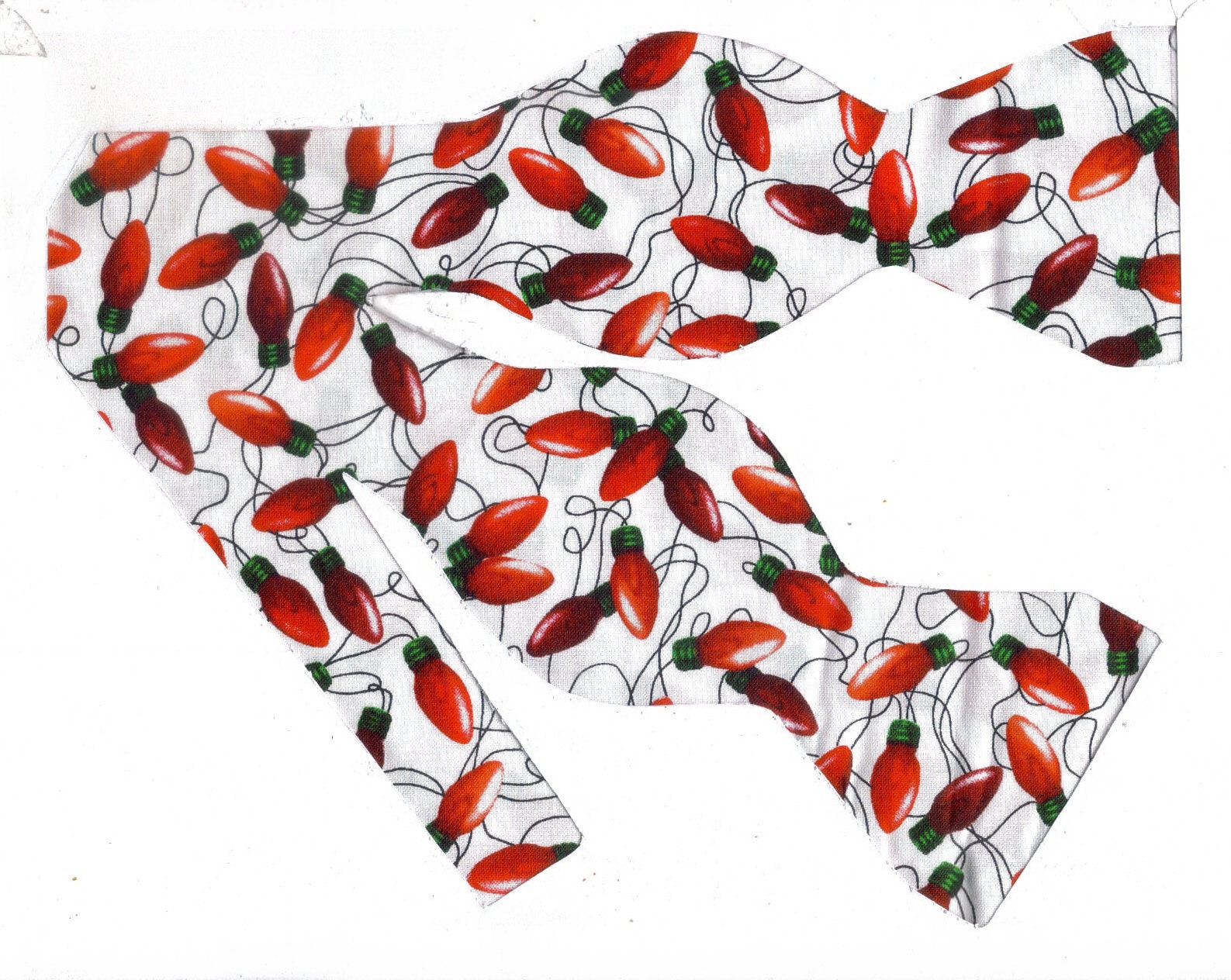 Christmas Bow Tie Red Christmas String Lights Self-tie or | Etsy