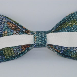 Snake Skin Bow Tie, Small Snake Skin Scales, Blue, Green & Brown, Self ...