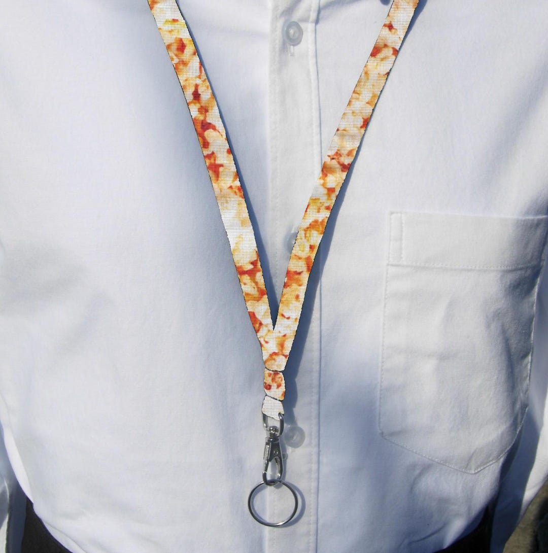 Popcorn Lanyard, Fun Food Key Fob, Teacher Lanyard, Cell Phone Wristlet ...