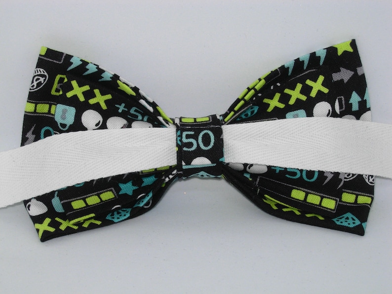 Gamer Bow Tie Video Game Icons & Tokens Pre-tied Bow Tie | Etsy