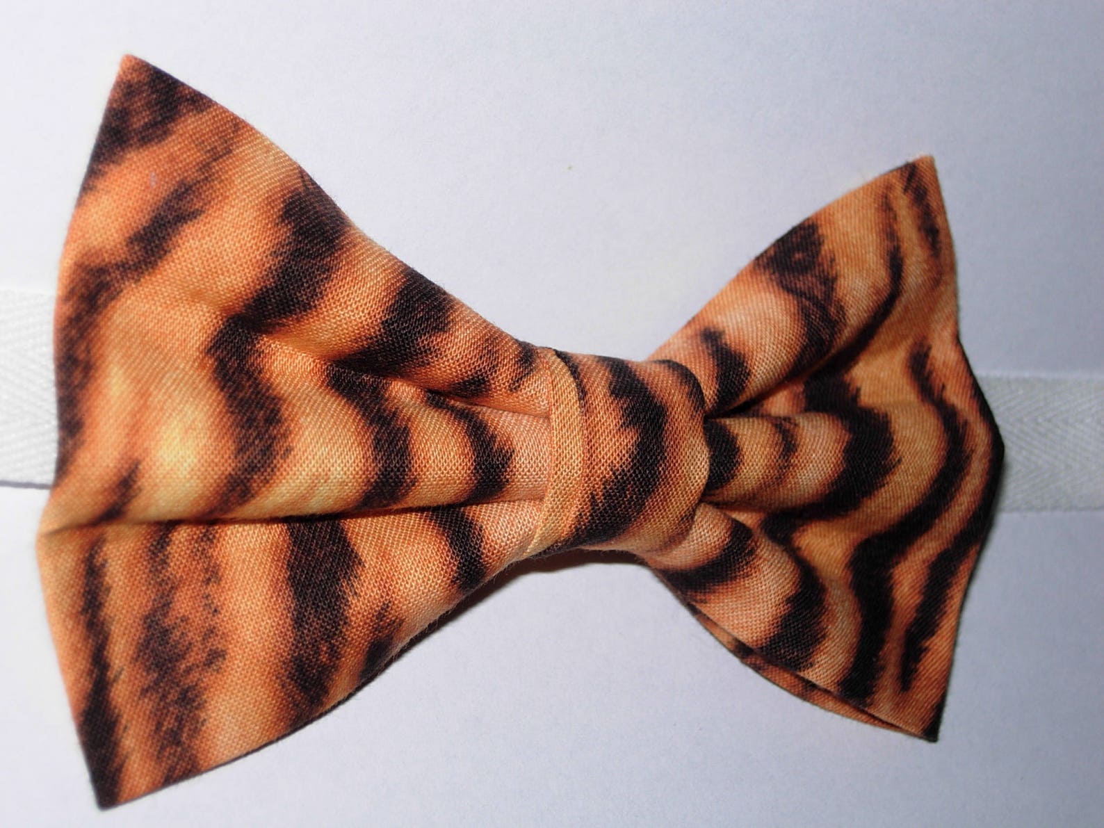 Tiger Print Bow Tie Furry Looking Tiger Stripes Self-tie or - Etsy