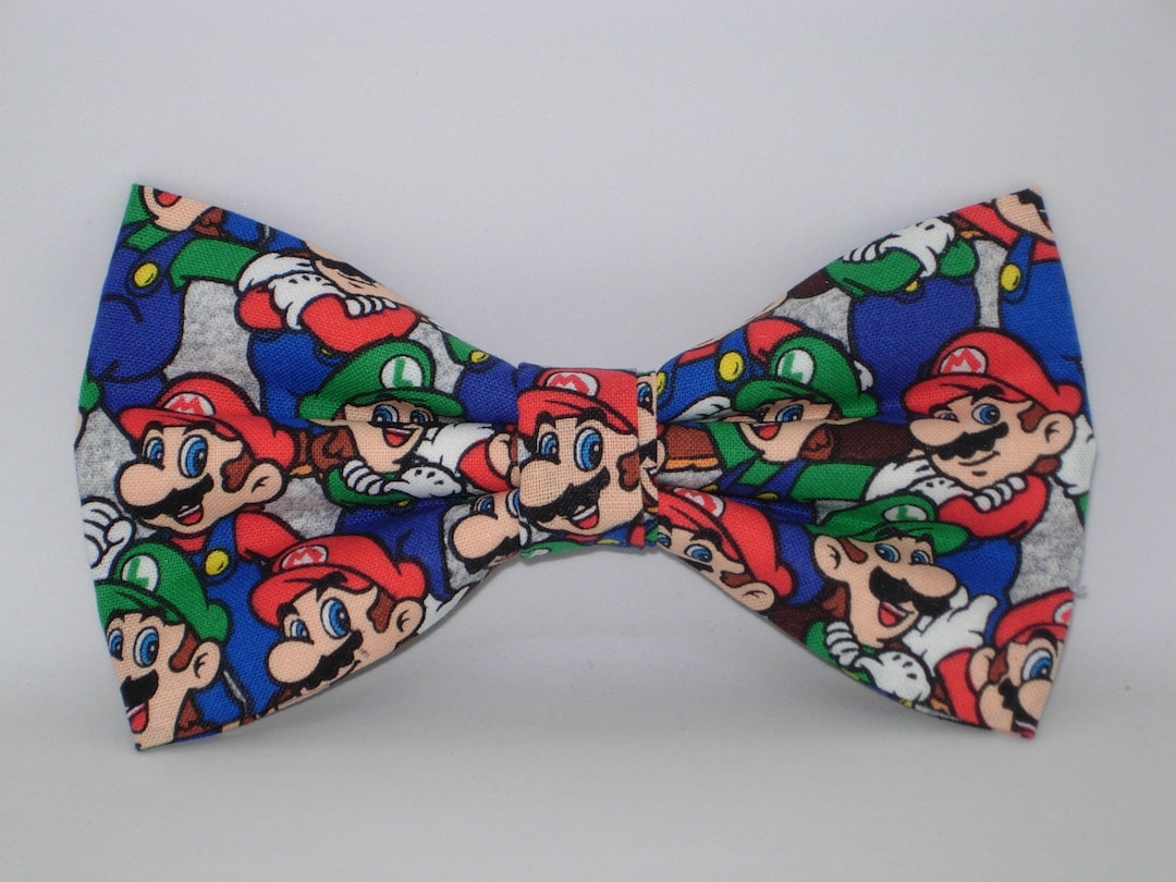 Super Mario Bow Tie, Mario & Luigi, Pre-tied Bow Tie, Mario Bros Video ...