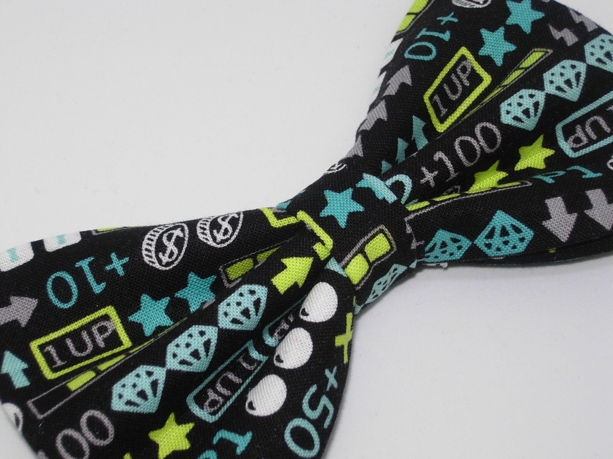 Gamer Bow Tie Video Game Icons on Black Self-tie or - Etsy