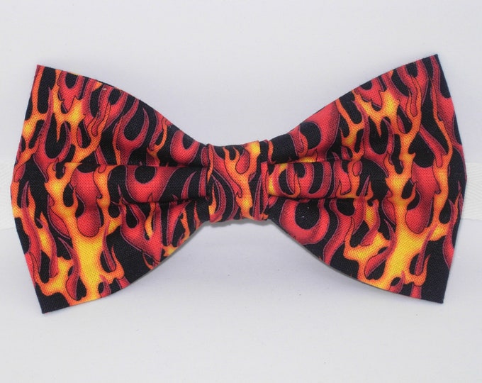 Red Flames Bow Tie, Racing Flames Bow Tie, Pre-tied Bow Tie, Bow Ties ...