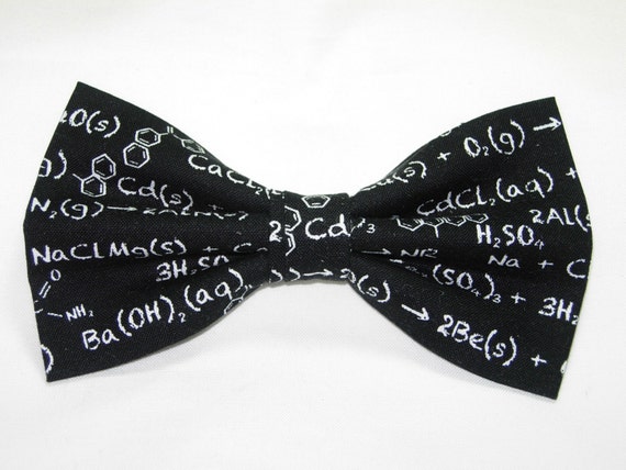 Chemistry Bow Tie Science Bow Chemical Formulas School - Etsy
