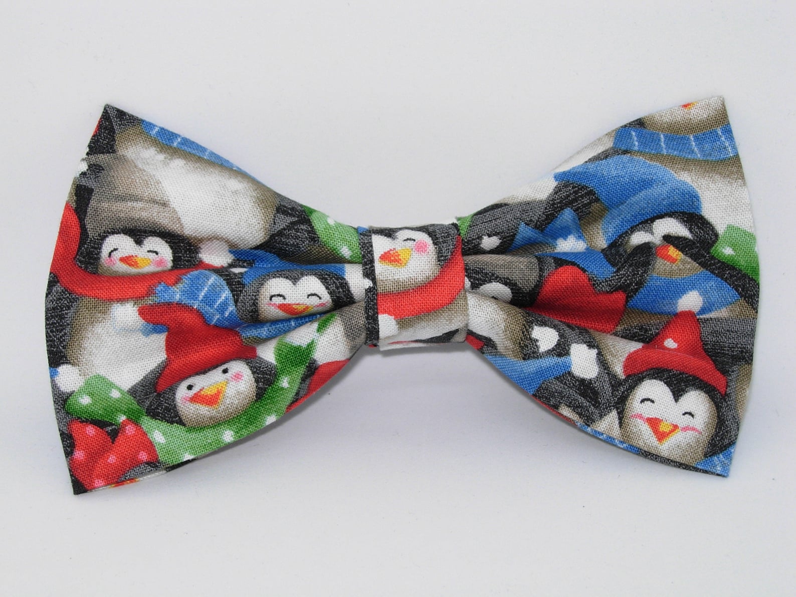 Christmas Bow Tie Winter Penguins Red & Green Pre-tied | Etsy