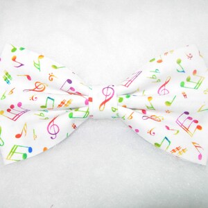 Music Bow Tie | Colorful Musical Notes on White | Pre-tied Bow Tie ...