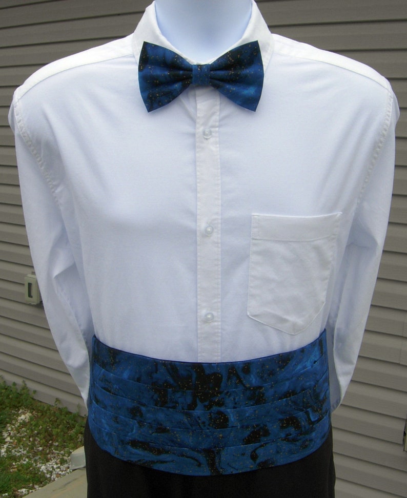 Gold Dust Bow Tie & Cummerbund Set Metallic Gold Flakes on - Etsy