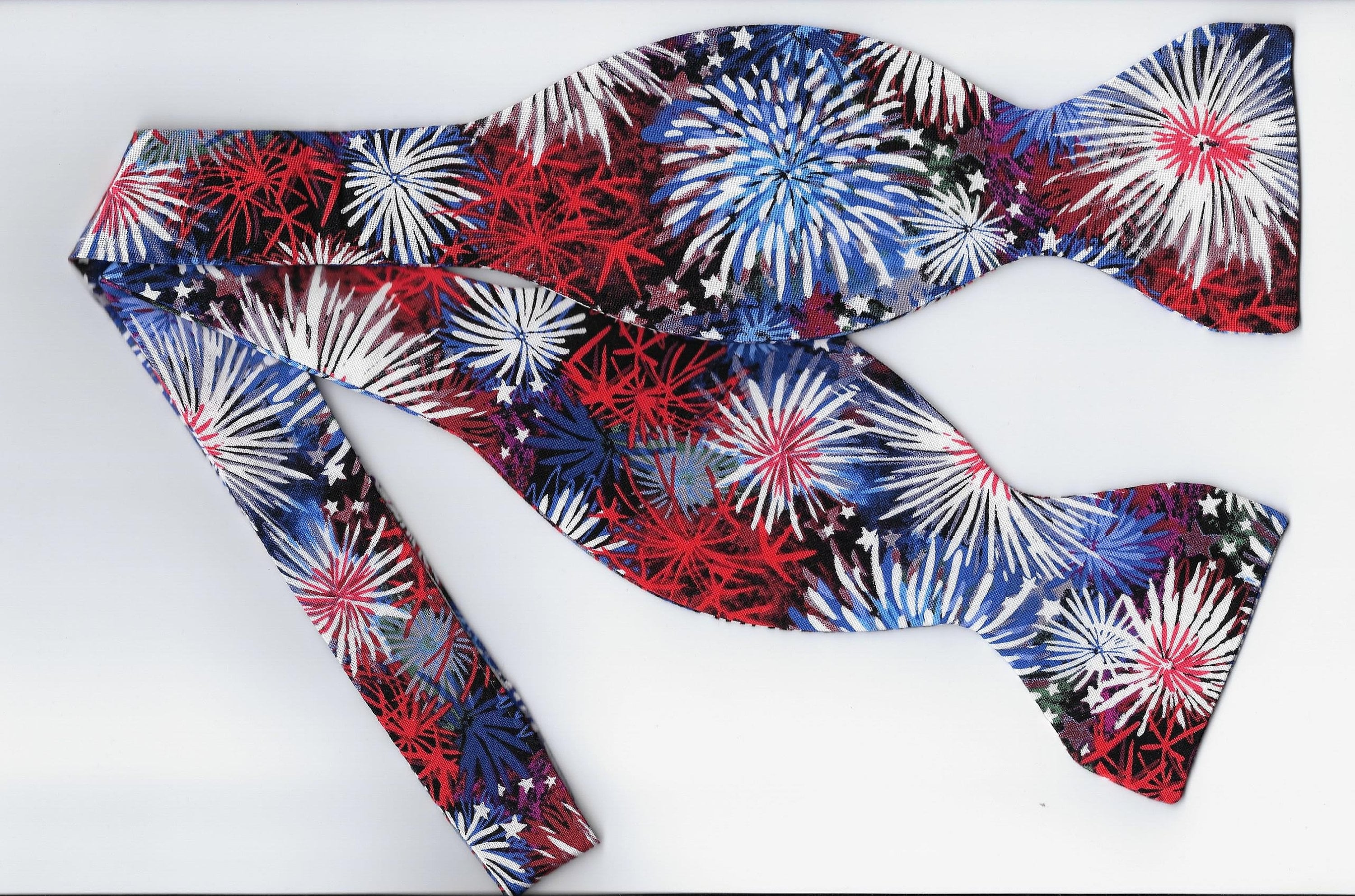 Fireworks Bow Tie 4th of July Red White & Blue Fireworks - Etsy