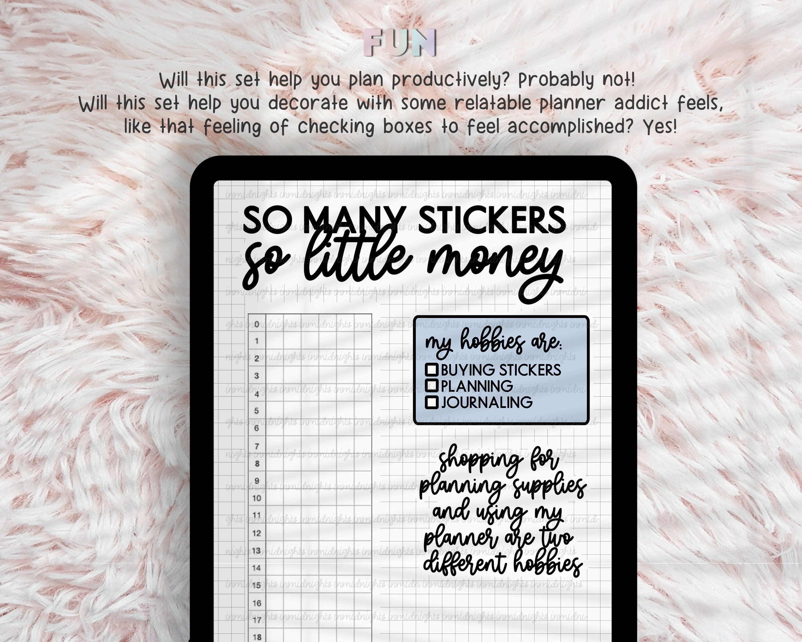 Planner Addict Digital Stickers Sticker Addict Printable Minimalist ...