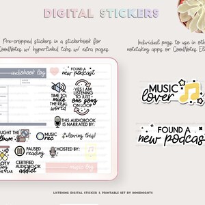 Listening Digital Stickers & Printable Minimalist Pastel Colored ...