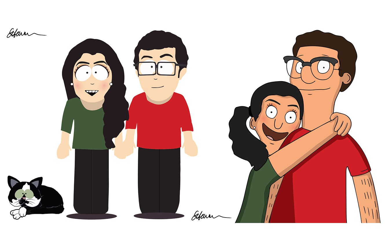 Personalized Cartoon Digital Drawing - Etsy