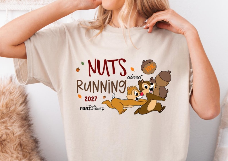 Chip and Dale Rescue Rangers Running Shirt, Nuts About Running Marathon ...
