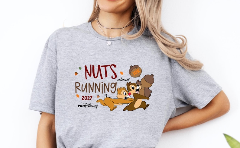 Chip and Dale Rescue Rangers Running Shirt, Nuts About Running Marathon ...