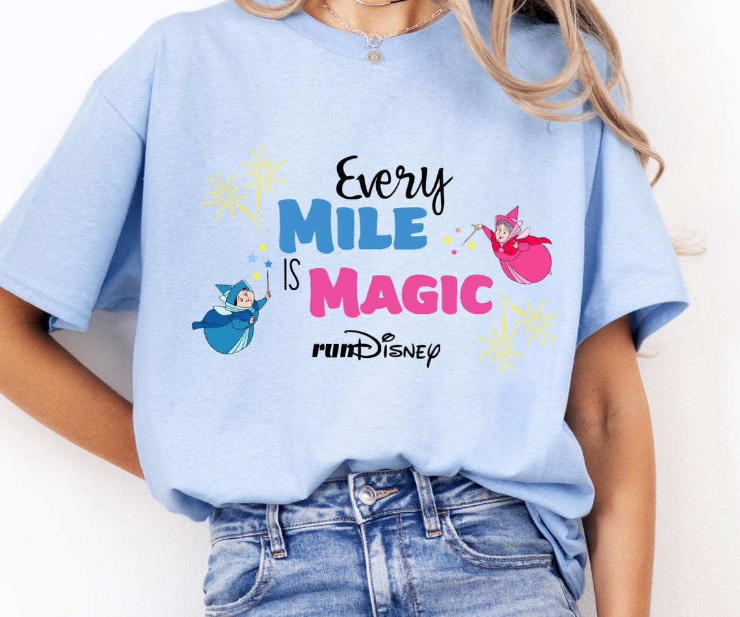 Run Disney Marathon Shirt Every Mile is Magic Sleeping Beauty; T-shirt ...