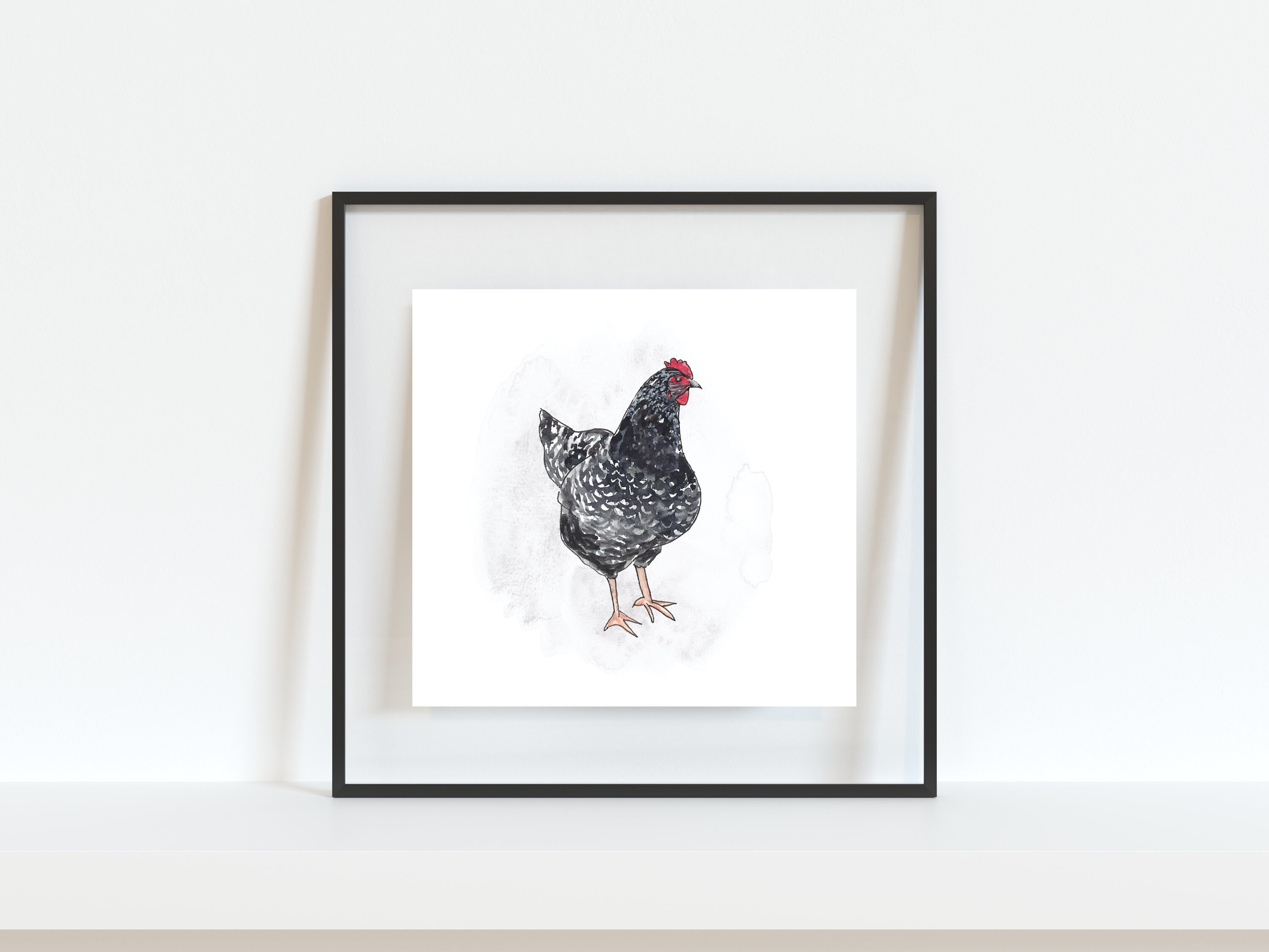 Farmhouse Chicken Watercolor Printables (set of 4) - Instant Download ...
