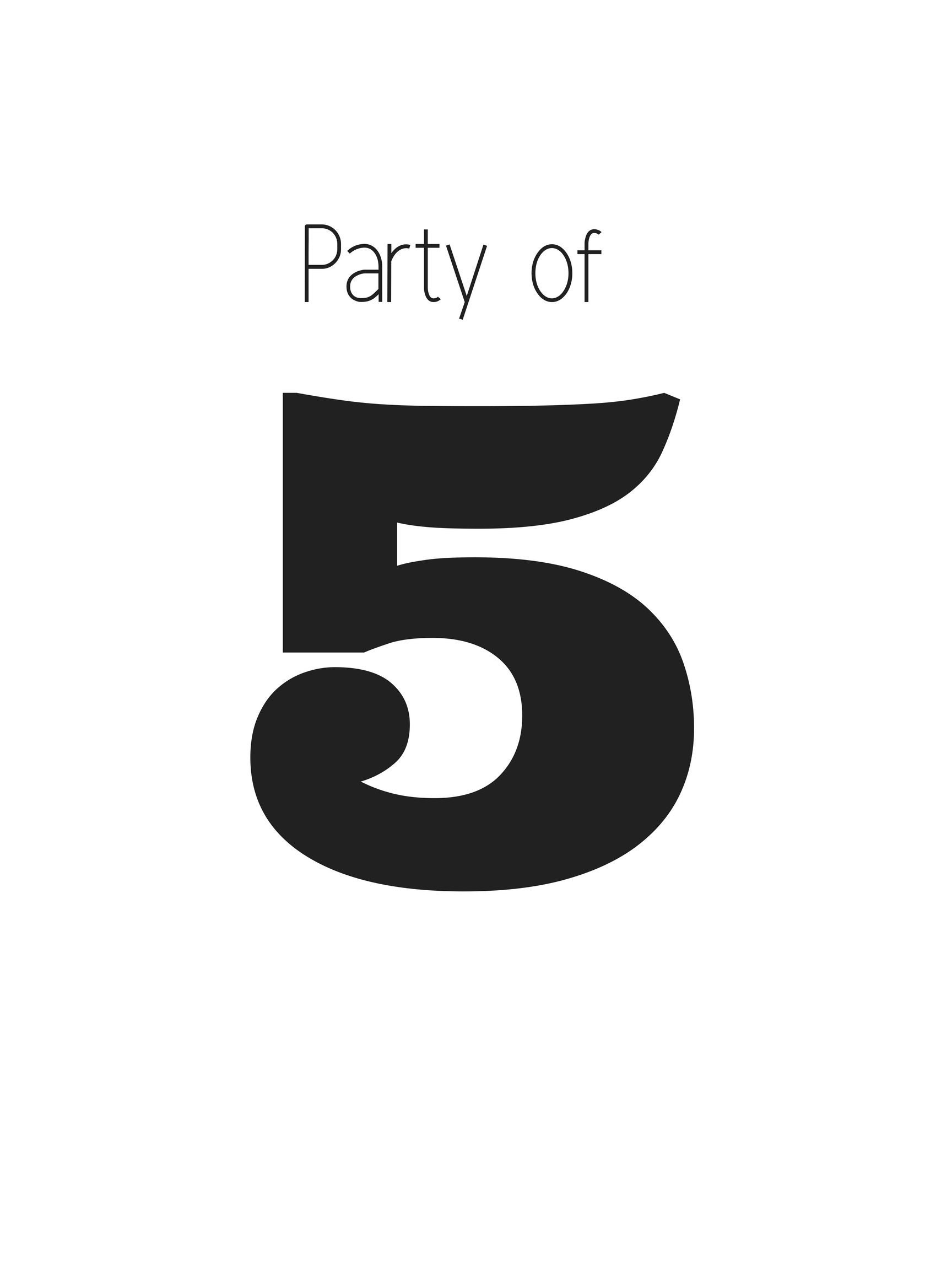 Party of 5 Printable // Sign // Family of 5 // Wall Decor // Printable ...
