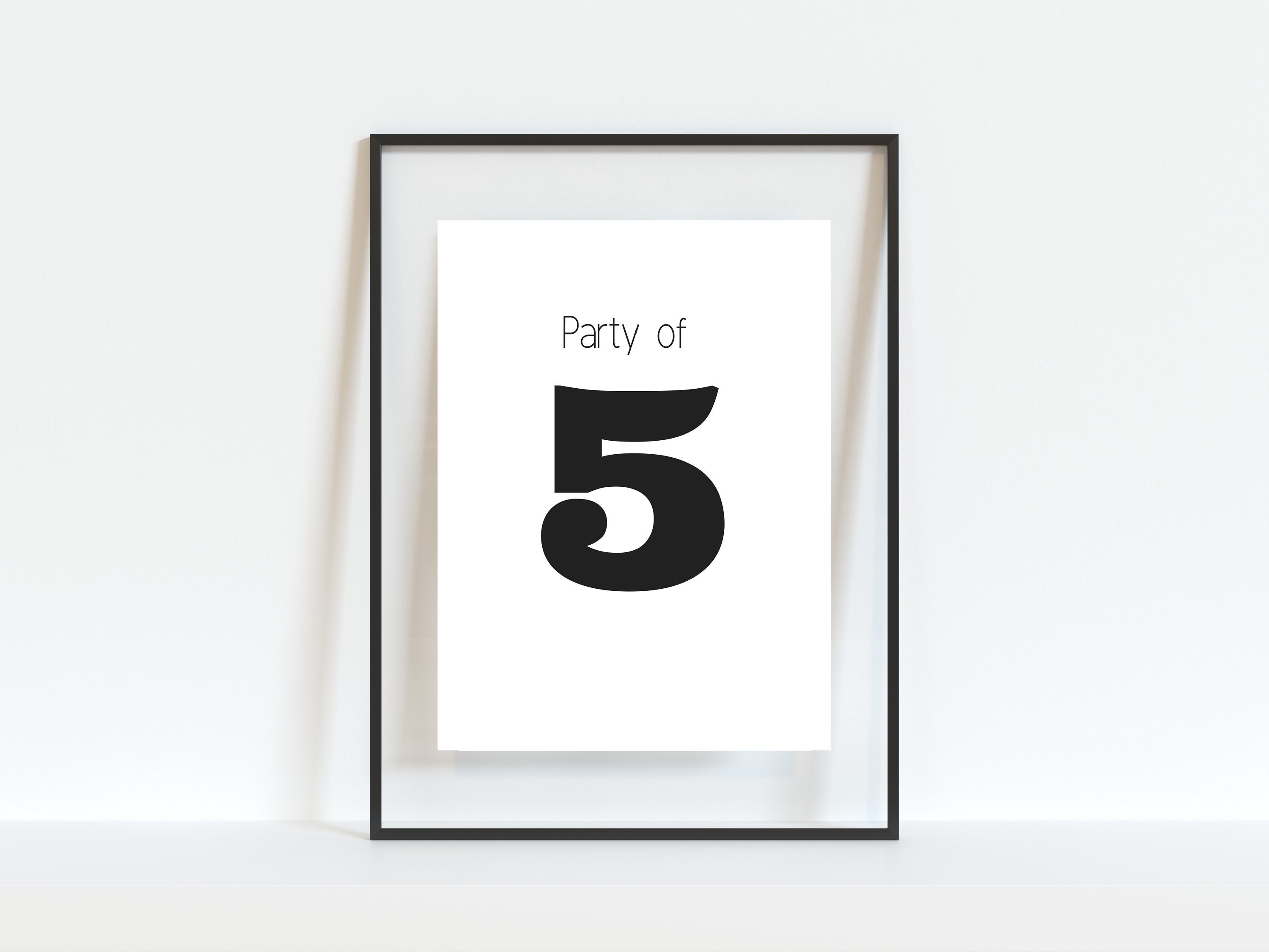 Party of 5 Printable // Sign // Family of 5 // Wall Decor // Printable ...