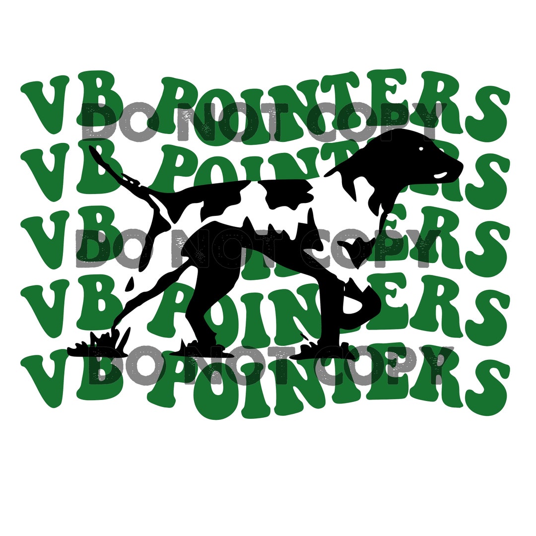 Retro Wavy VB Pointers School Spirit Mascot SVG & PNG - Etsy