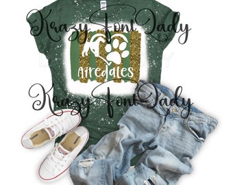 Retro Wavy Alma Airedales SVG & PNG - Etsy