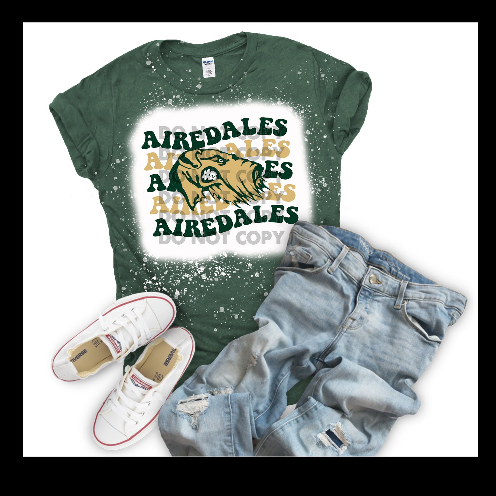 Retro Wavy Alma Airedales SVG & PNG - Etsy