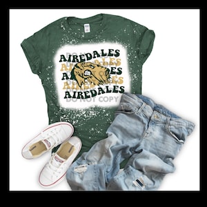 Retro Wavy Alma Airedales SVG & PNG - Etsy