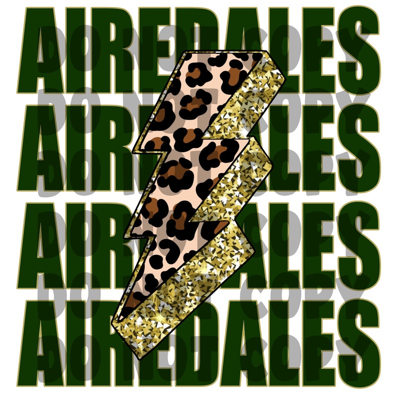 Alma Airedales Leopard Lightning Bolt PNG Download for Sublimation Use ...