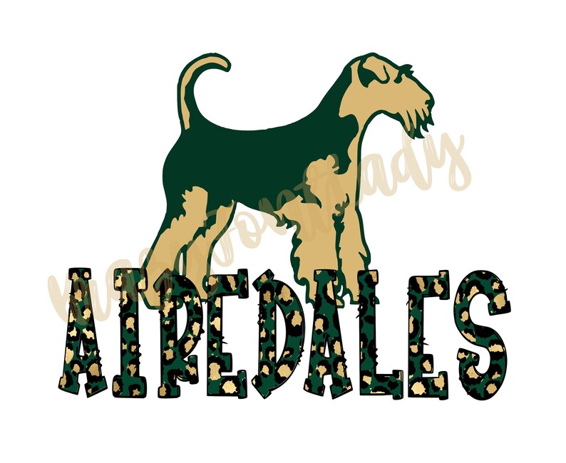 Alma Airedales PNG Download Green and Gold Leopard - Etsy