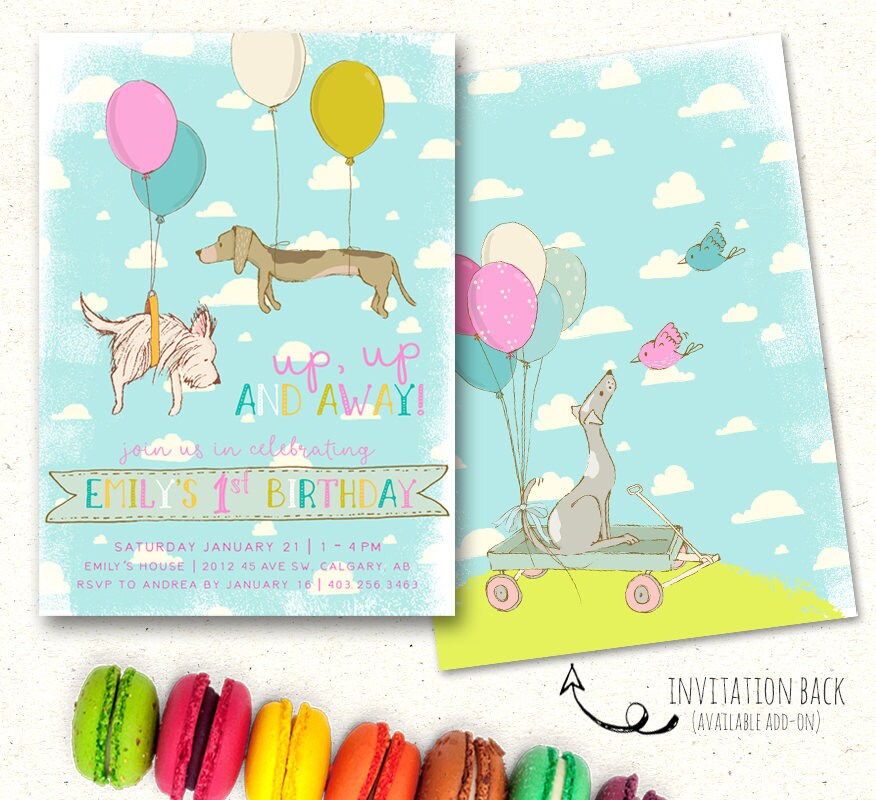 Puppy Birthday Invitation, Dog Birthday Invitation, First Birthday ...