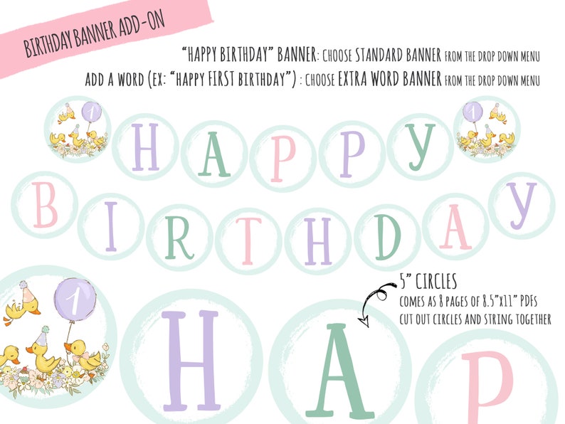 Printable Ducky Party Decorations Party Decorations Duckling - Etsy