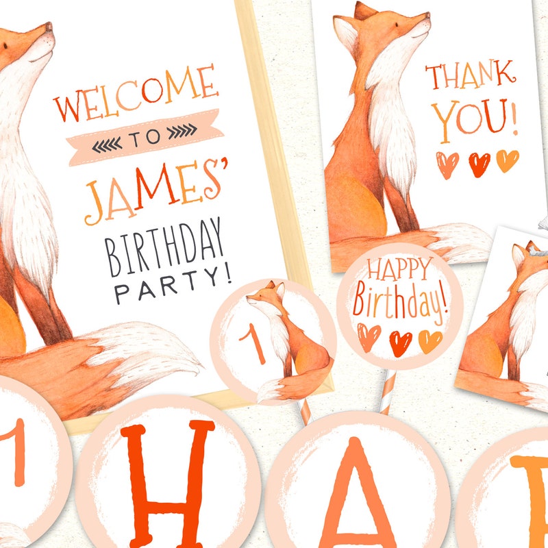 Fox Birthday Party - Etsy